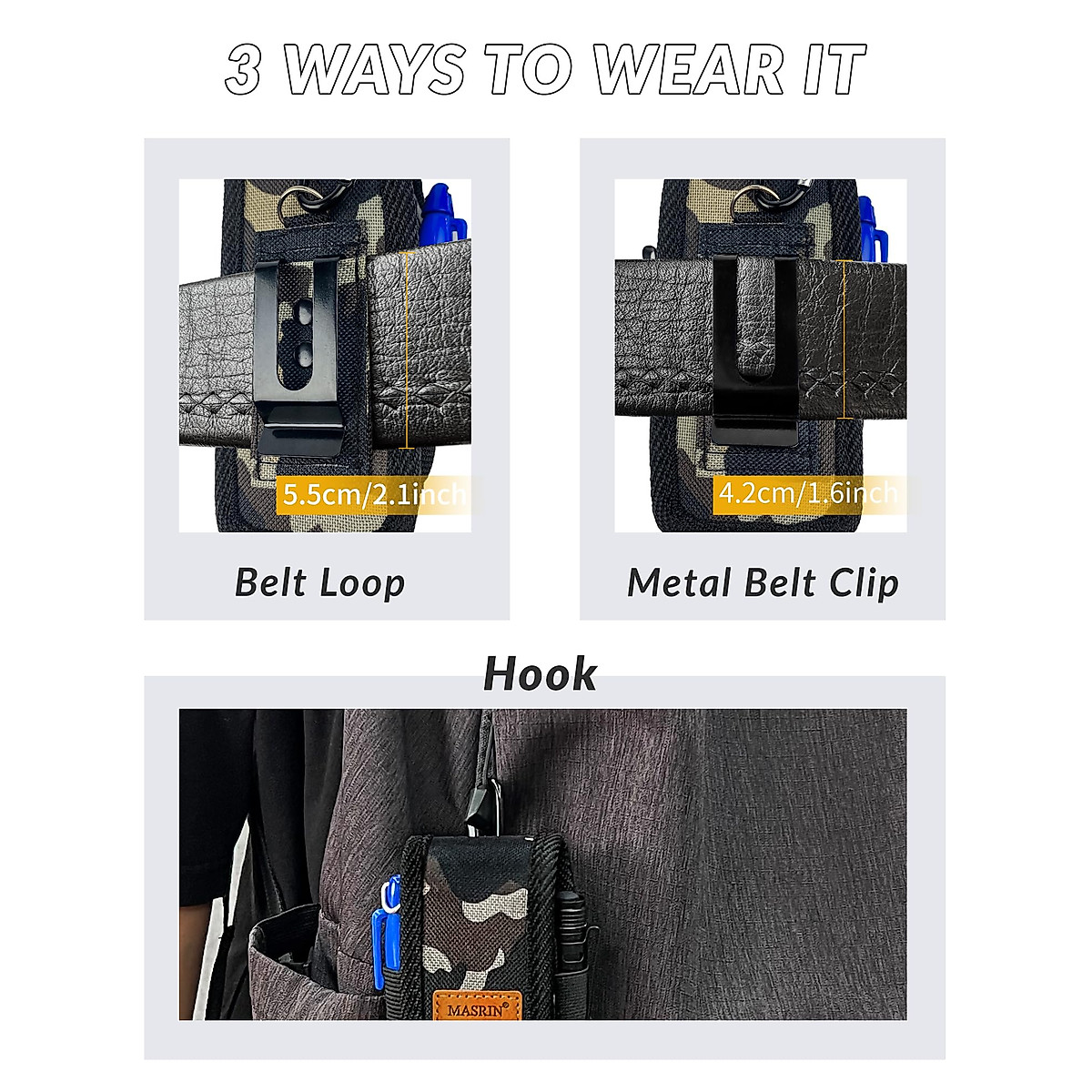 Multitool Sheath-Multi Tool Pouch,Multi Tool Sheath for Belt,Multitool Case,Pocket Knife Belt Holder,Small Tool Pouch Compatible with Multitool Accessories with Leather Logo and Belt Clip for Man