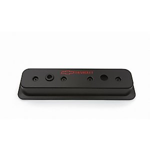 Proform 141-131 SBC Blk Crinkle Die Cast Center Bolt Valve Cover, Black