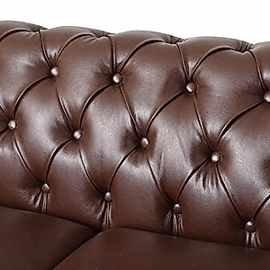Christopher Knight Home Castalia Sofas, Dark Brown + Natural