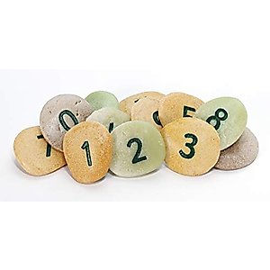 Yellow Door YD-11 Number Pebbles, Kindergarten Grade to 3 Grade, 5" H, 3" L, 3" W