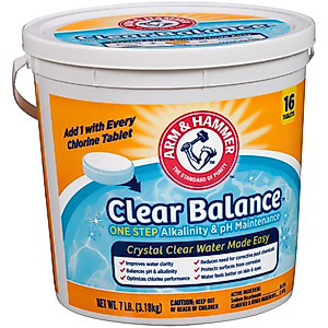Arm & Hammer Clear Balance Swimming Pool Maintenance Tablets, 16 Count