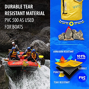 Luck route Dry Bags Waterproof (20L - Black) - Dry Bags for Kayaking Waterproof - Dry Sack Water Bag - Water Proof Bag - Waterproof Bags For Boating - Waterproof Backpacks - Waterproof Floating Bag