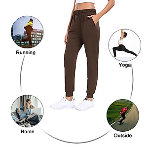 Mgput 4 PCS Women's Joggers Pants with Pockets-Women Lightweight Sweatpants for Running Yoga Athletic Casual Pants(TYP601-S/M-2B/GR/LGRY)