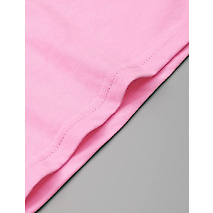 COSLAND Kids Plain Tshirts Boys Short Sleeve Shirt, Pink, Small