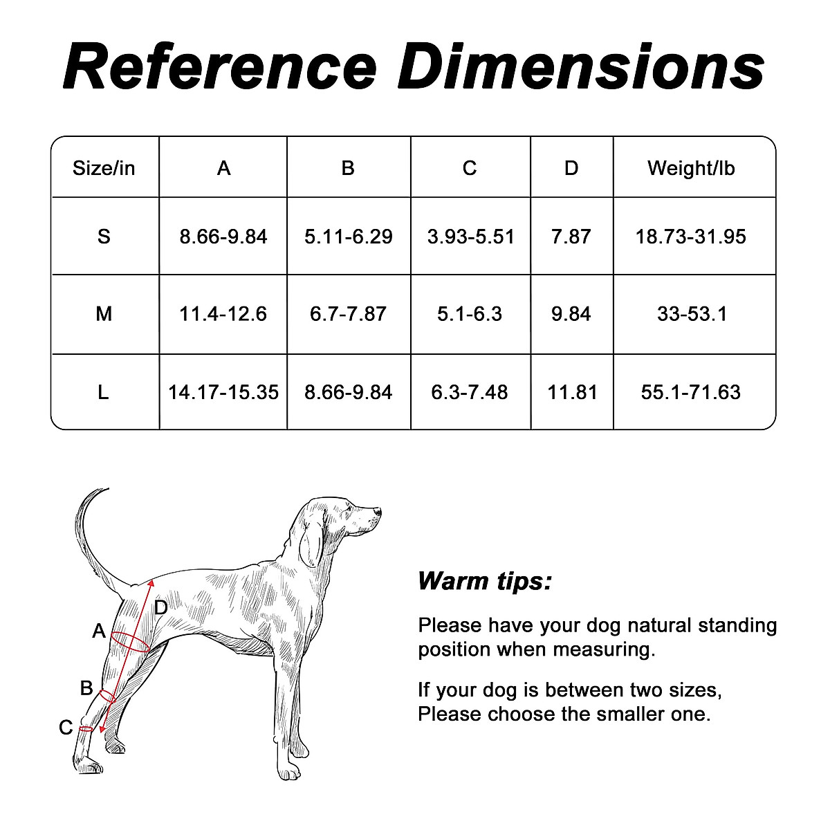 WACOI Dog Knee Brace for Torn ACL Hind Leg, Dog Leg Braces for Back Leg, Adjustable Leg Support for Large and Small Dogs with ACL, CCL, Cruciate Ligament Injuries S-Regular Model