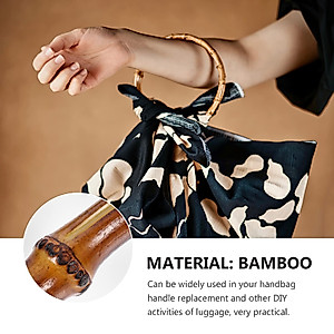 Wooden Handmade Handbag Handles U Shaped Handles Straw Bag Strap DIY Bags Accessories for Crossbody Bag Purse