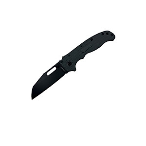 Demko Knives AD20.5 Shark Lock Folding Knife D2 Blade AD 20.5 Grivory Handle Flipper EDC Fidget Folder (Grey Scale/DLC Black/Shark Foot)
