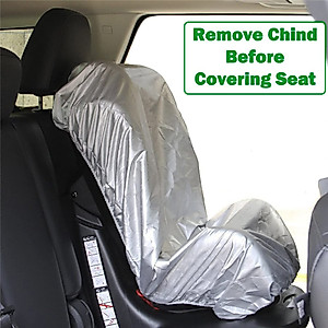 Car Seat Sun Shade Cover, Reflective Baby Seat Covers to Keep The Car Seat Cool, Auto Window Sun Protection with Car Seat Shade Reflector UV Ray Helpers(Maximum Extension Size: 42.5" x 31.4")