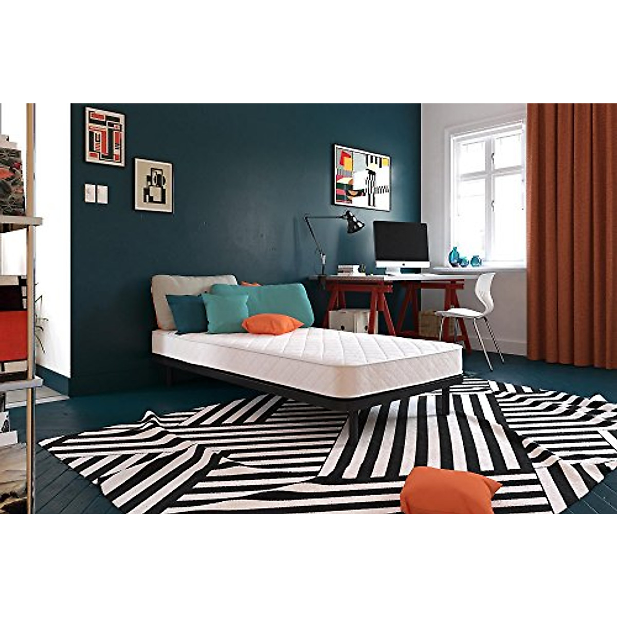 Signature Sleep 6” Coil Mattress made with CertiPUR-US® certified foam , Twin,White