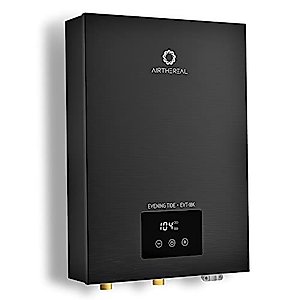 Airthereal Electric Tankless Water Heater 18kW, 240Volts - Endless On-Demand Hot Water - Self Modulates to Save Energy Use - Small Enough to Install Anywhere - for 2 Showers, Evening Tide series