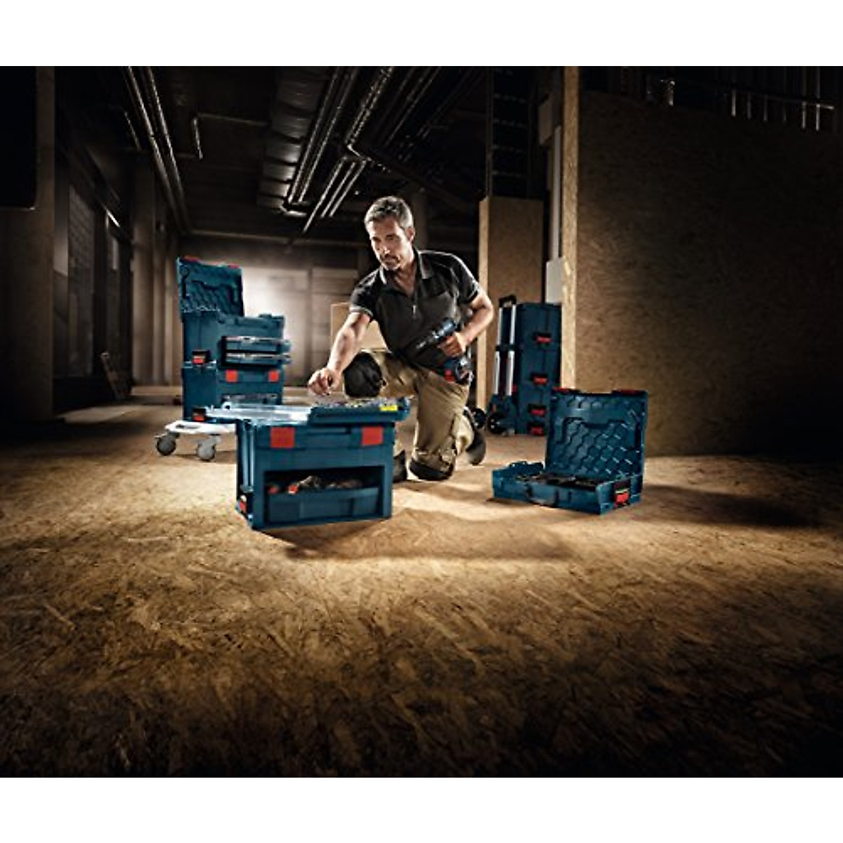 BOSCH L-BOXX-2 6 In. x 14 In. x 17.5 In. Stackable Tool Storage Case,Blue