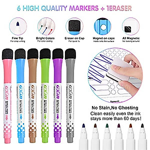 Magnetic Chore Chart for Multiple Kids,3 Pcs Dry Erase Refrigerator White Boards,6 Fine Tip Markers,Reward Chart at Home for Toddlers,Weekly Responsibility Chart for Kids