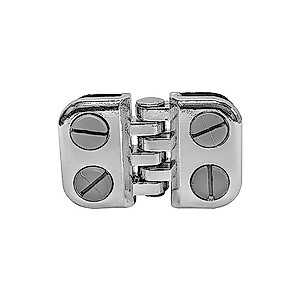 Hinge Glass Connector 3/16'' Tempered Glass Shelf 50 Pc Chrome