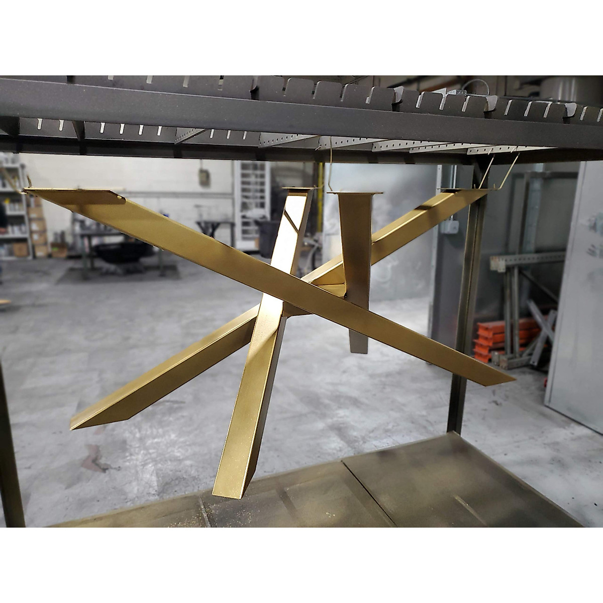 Criss Cross Metal Table Base - Any Size and Color