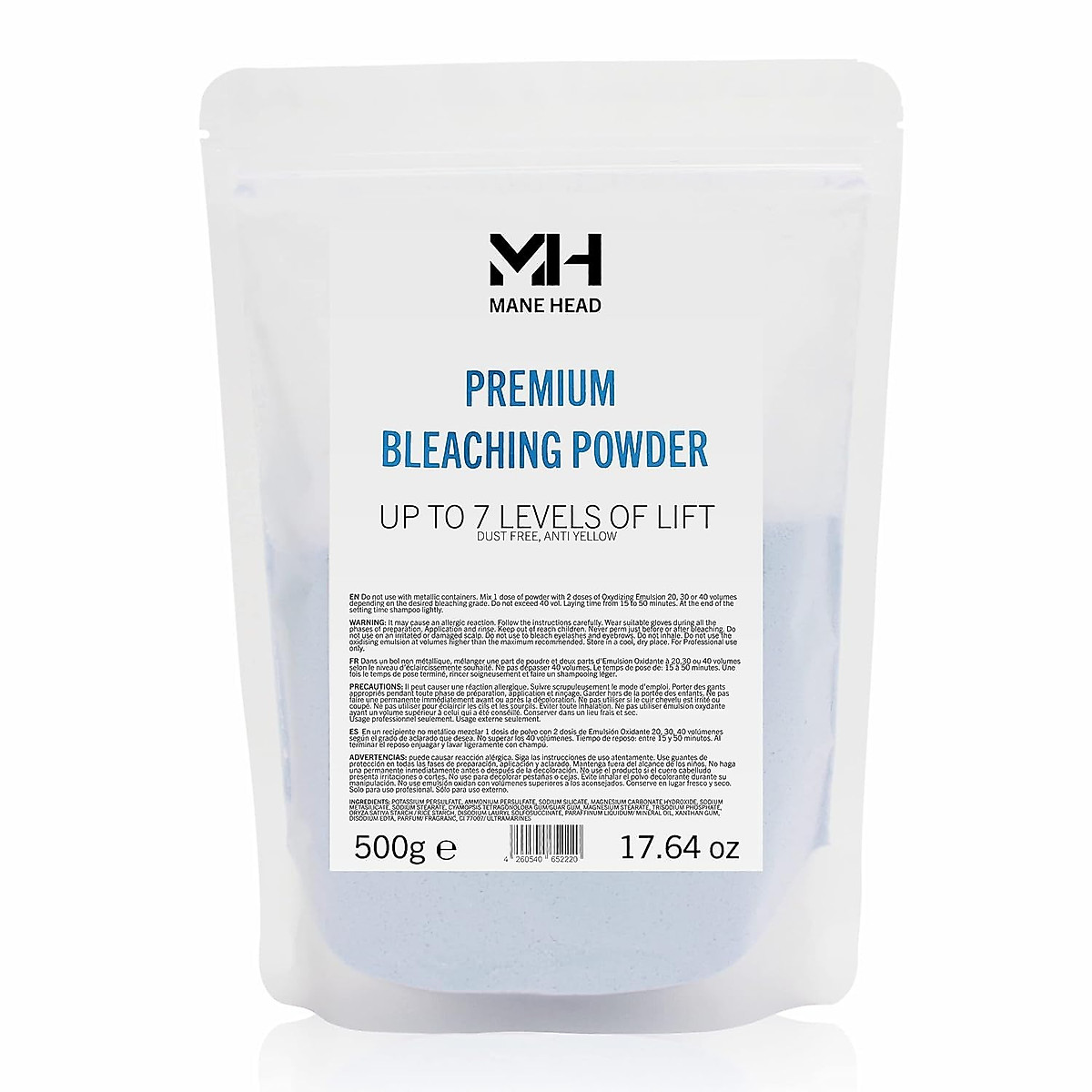 Dust Free Bleach powder for hair, hair bleach, hair toner, hair bleach powder - 500g, 17.64 oz