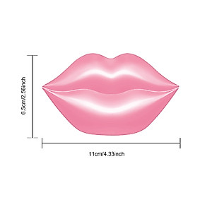 FREEORR 20Pcs Lip Masks, Moisturizing Lip Sleep Mask Smooth Chapped Lip and Restores Moisture Plumping Dry Lips Overnight Lip Care Fall/Winter Collagen Lip Mask Crystal Lip Care Gel Pads Lip Masks Effectively Nourishes the Lip Skin（Pink）