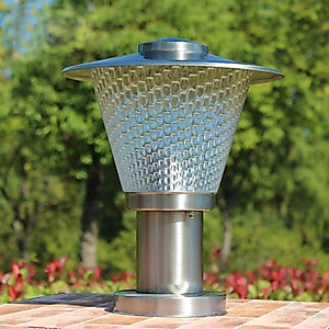MODEBHD Rainproof Villa Pillar Light Ball Acrylic Shade Post Light Landscape Street Lawn Lights Fixture E27 Exterior Stainless Steel Column Lamp Outdoor IP55 Waterproof Garden Lawn Lantern