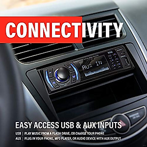 BOSS Audio Systems 612UA Multimedia Car Stereo - Single Din, No CD DVD Player, MP3, USB Port, AUX Input, AM/FM Radio Receiver