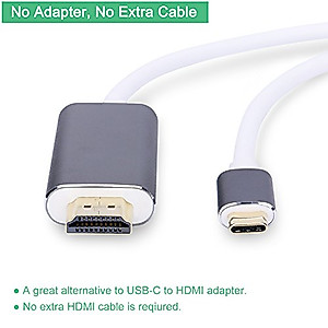 Smolink USB-C to HDMI Cable 15ft/4.5m(Thunderbolt 3 Compatible, HecToo USB-C HDMI 4K 60Hz Cable for 2017/2016 MacBook Pro, 2015 MacBook