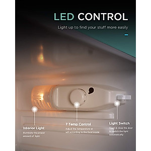 ADT Mini Refrigerator with Handle, 3.2 Cubic Feet Capacity Mini Fridge with Freezer (Mint Green)