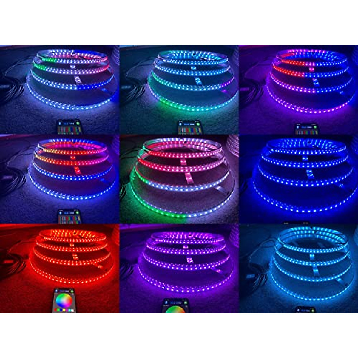 Sando Tech Dream Chasing Colors Flow 15.5‘’ LED Wheel Ring Lights Rim Lights Tire Lights Blue-Tooth App Controlled 4 Lights