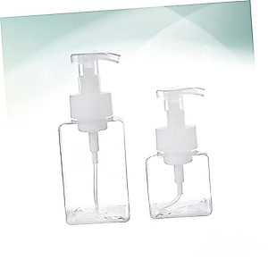 FOMIYES 6 Pcs Shampoo Pump Bottle Facial Refillable Dispenser Bottle Foam Pump Bottle Card Holder Keychain Cute Portable Soap Face Wash Empty Bottle Travel Sparkling Bottle Push Type