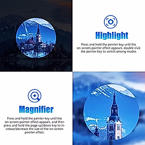 Norwii N95 Presentation Remote Designed for LED LCD Screen, Digital/Physical Laser Pointer & Air Mouse Presenter Pointer 3 Type Presenters, Support Highlighting Magnifier Timer