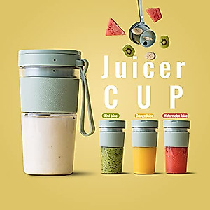 ROCKURWOK Personal Blender, Portable Small Mini Blender with USB for Shakes and Smoothies, 10 Oz, Green