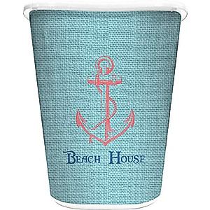 RNK Shops Chic Beach House Waste Basket - Single Sided (White)