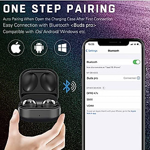 UrbanX Street Buds Pro Bluetooth Earbuds for Samsung galaxys S9+ True Wireless, Noise Isolation, Charging Case, Quality Sound, Sweat Resistant, Black (US Version with Warranty)