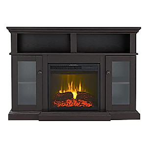 HEARTHPRO Drew Electric Fireplace TV Stand & 18" Firebox - Dark Mahogany, SP5720