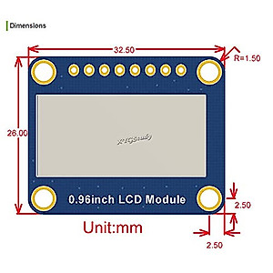 XYGStudy General 0.96 inch LCD Display Module, IPS Sreen, 0.96inch Diagonal, 160x80 HD Resolution (with Examples for Jetson Nano/Raspberry Pi / STM32)