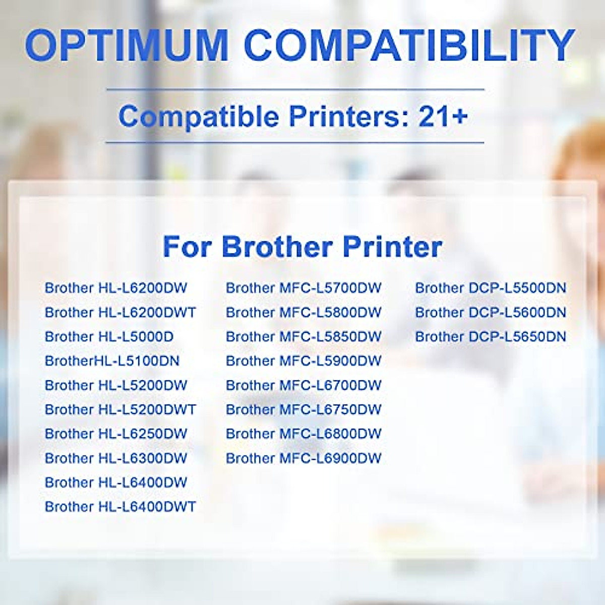 TN850 TN 850 Toner Cartridge Compatible Toner Replacement for Brother TN850 TN820 TN 850 TN-850 TN 820for Brother HL-L6200DW MFC-L5850DW MFC-L5900DW MFC-L5700DW HL-L5200DW High Yield Printer (4 Black)