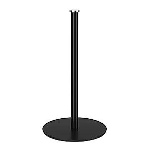 Black Paper Towel Holder Countertop - Free Standing Paper Towel Holder Stand for Kitchen Rolls, Non Slip Paper Towel Roll Holder, Modern Kitchen Countertop Organizer Fits Most Size Paper Roll