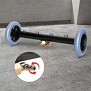 LOVHO Dual-Purpose Pressure Washer Undercarriage Cleaner 4000 PSI Under Carriage Power Washer, Under Car Wash Water Broom with 3 Extension Wands