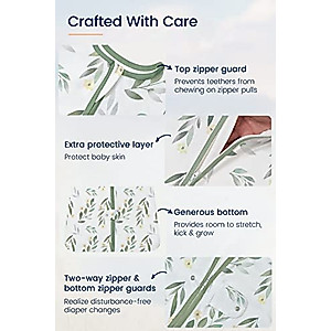 TotAha Light Baby Sleep Sack, Stretchy Sleepsack, Silky Comfort, Buttery Soft, Swaddle Transition Sleeping Bag, 2-Way Safe Zippers, Wearable Blanket Baby Sleep Bag for 0-3-6-12-18-24 Months 0.5 TOG