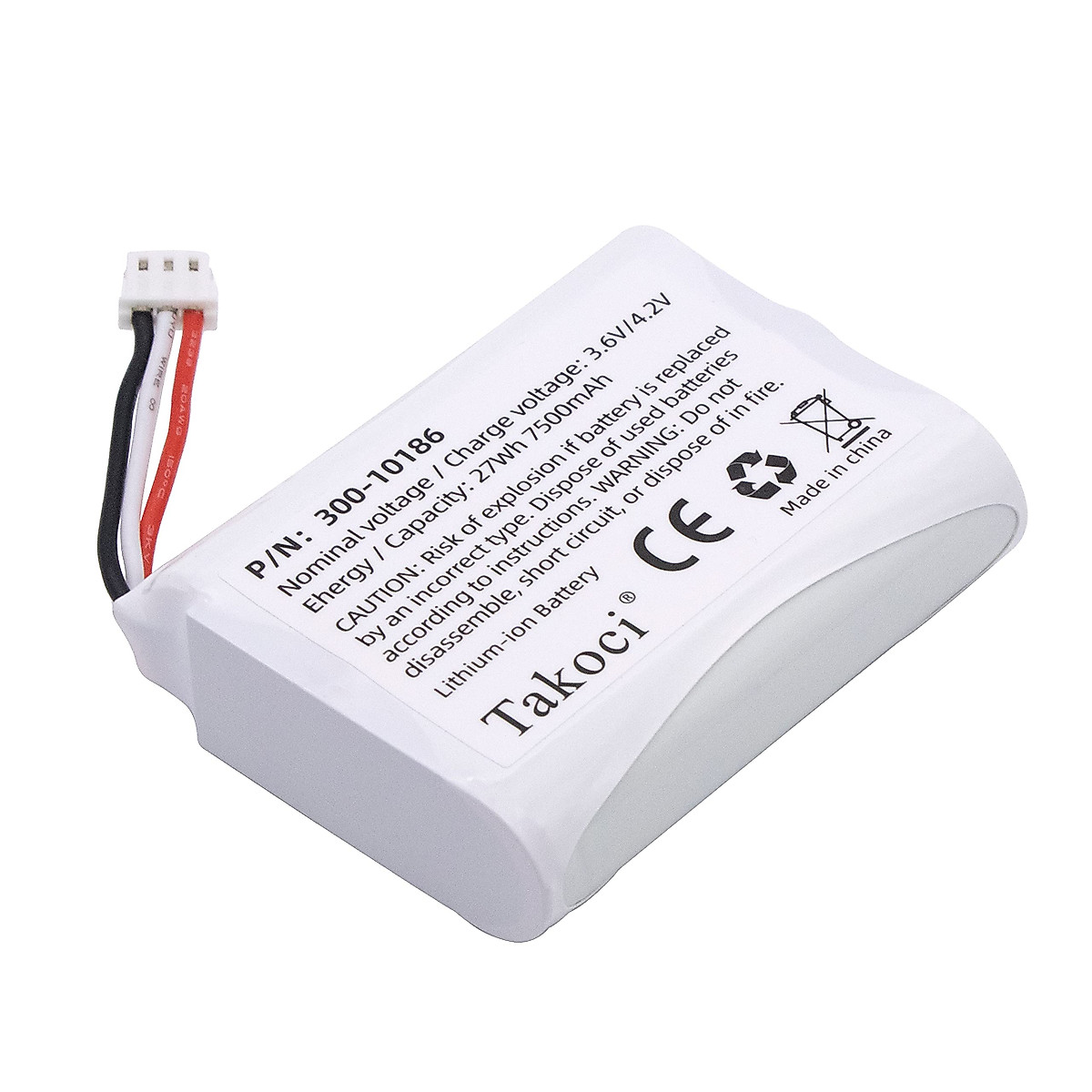 TAKOCI Replacement Battery 300-10186 for ADT Command Smart Security Panel 7500mah 3.6V 27Wh