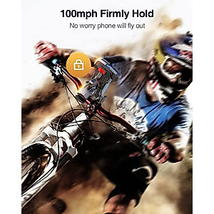 Motorcycle Phone Mount, [150mph Wind Anti-Shake][7.2inch Big Phone Friendly] Bike Phone Holder for Bicycle, [5s Easy Install] Handlebar Phone Mount, Compatible with iPhone, All Cell Phones