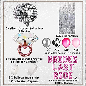 JeVenis Brides Last Ride Balloons Brides Last Rodeo Decoration Nashville Bachelorette Party Decorations Disco Cowgirl Bachelorette Decoration Lets Go Girls Decoration