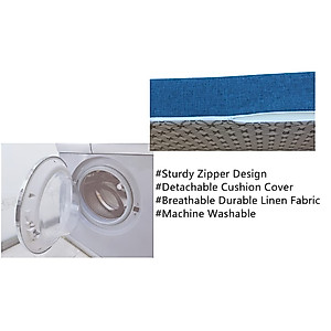 Jininworl Custom Size Bench Cushion Patio Bench Seating Cushion Outdoor/Indoor Bench/Swing Cushion Bench Pads (Classic Blue; Personalize)