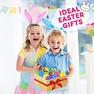 Duchong Prefilled Easter Eggs with Cars Toys for Easter Eggs Hunt, 24 Packs 2.8“ Plastic Eggs with Pull-Back Construction Vehicles, Easter Theme Party Favor, Easter Basket Stuffers for Boys Girls