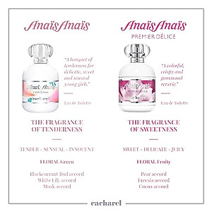 Cacharel Anais Anais Gift Set for Women, Eau de Toilette Spray Perfume 3.4 Fl. Oz., 2 Pack Body Lotion 1.7 Fl. Oz.