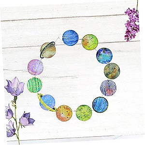 Abaodam 2 pcs Paper Gold Party Prop Garland for Banner Banners Decor Flag Decorative Stamping Kids Photo Planet Baby Creative Bunting Pull Backdrop Hanging Universe Cartoon Birthday Funny