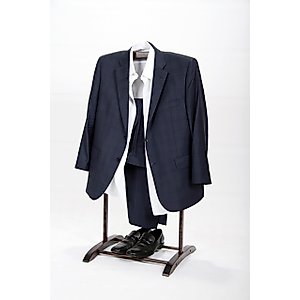 Homenetics Deluxe Hardwood Clothes Valet Stand (Red Mahogany)