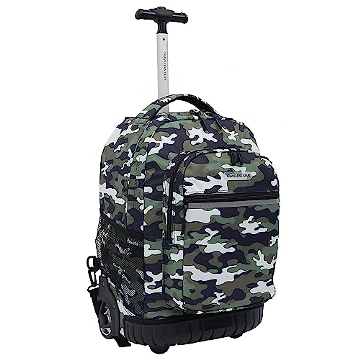 Travelers Club Rolling Backpack with Shoulder Straps, Camo, 18-Inch