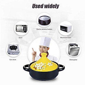 MYYINGBIN Healthy Lead Free Tagine Pot Casserole with Lids 20cm Cookware Slow Cooker