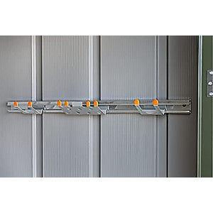 Scotts 6' x 3' x 6' Garden Storage Cabinet, Compact Outdoor Lockable Metal Shed Kit for Backyard, Patio, and Lawn