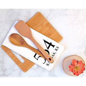 Zexpa Apparel Personalized Tea Towel Flour Sack Towels Customized Zip Code and Address Cloths