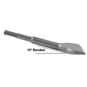 Firecore 3 In SDS Plus Chisel Bit Cranked Angled Bent Chisel for Hammer Drill 42CrMo Tile Removal Chisel for Concrete (3" X 6.5") -FS22365