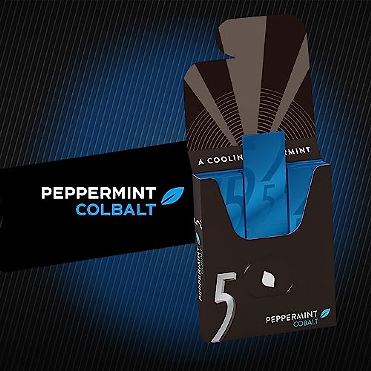 5 GUM Peppermint Cobalt Sugar Free Chewing Gum Bulk, 15 Sticks (Pack of 10)